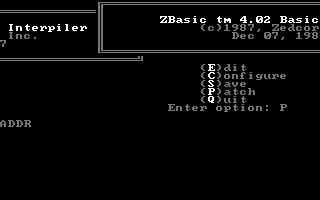 ZBasic 4.02 - MAME software