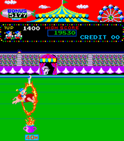 Circus Charlie (level select, set 1) - MAME machine