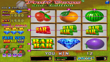 Fruit Bonus 2nd Edition (Version 1.8R, set 2) - MAME machine